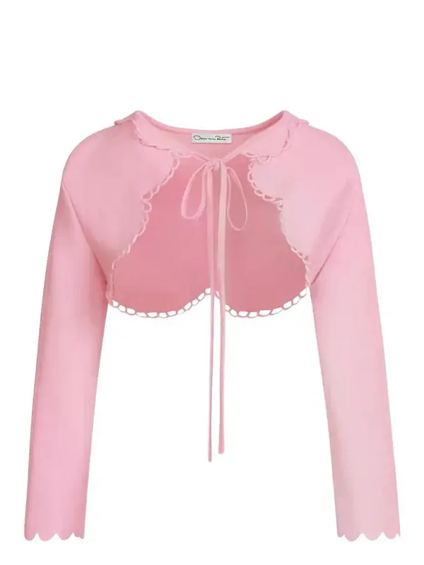Oscar De La Renta Scallop-trim Cardigan - Pink