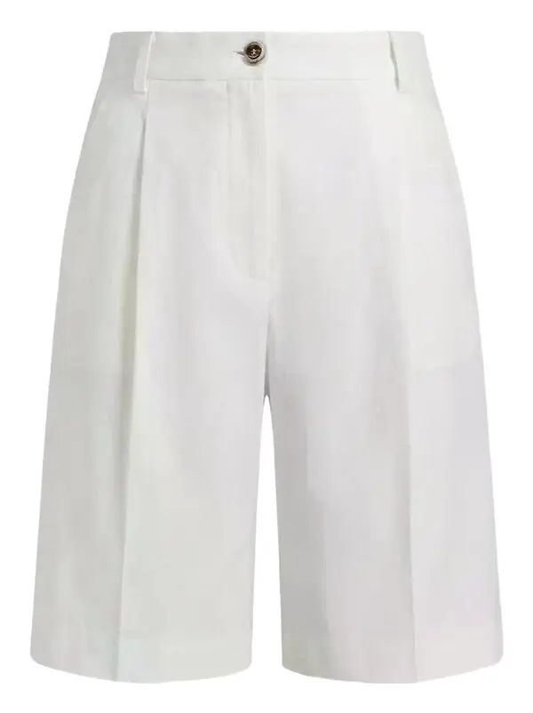 Pinko Button Pleated Shorts - White