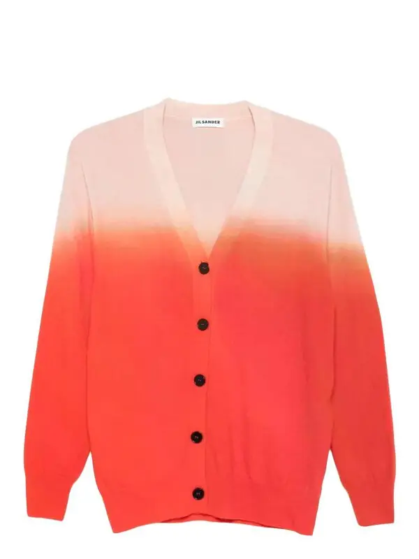 JIL SANDER V-neck Buttoned Cardigan - Orange