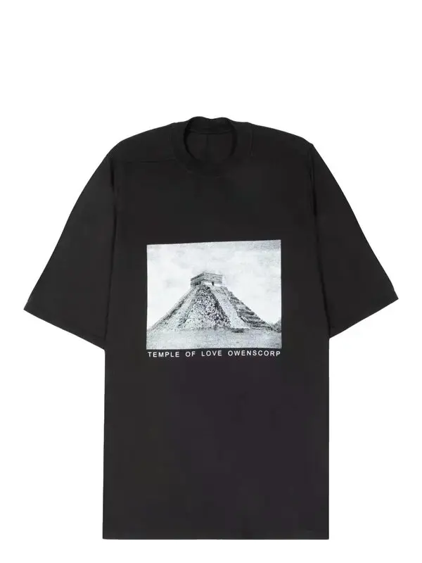 Rick Owens Jumbo Graphic-print Oversized T-shirt - Black