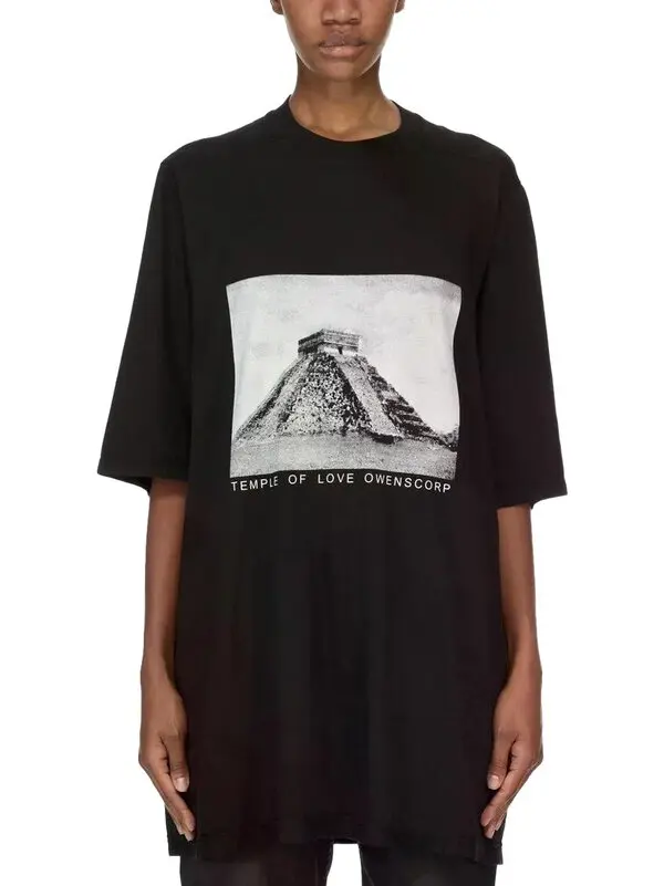 Rick Owens Graphic-print Oversized T-shirt - Black
