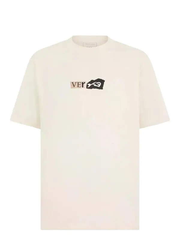 Adidas Y-3 Gfx Graphic-print T-shirt - Neutrals