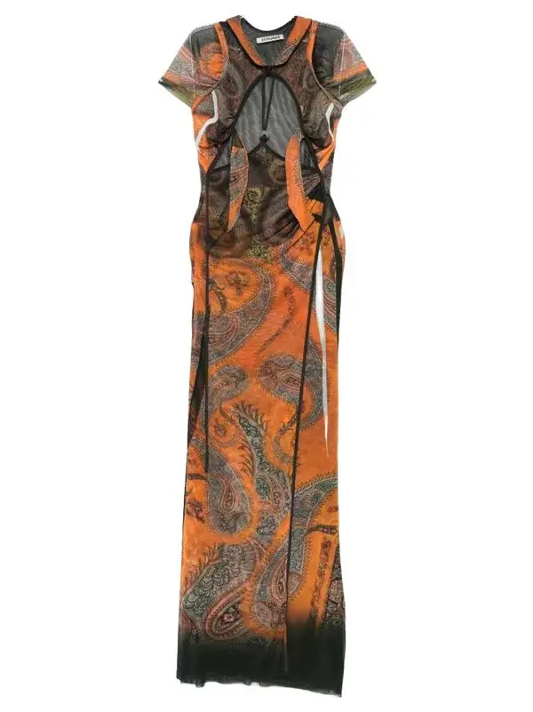 Ottolinger Paisley-pattern Maxi Dress - Orange