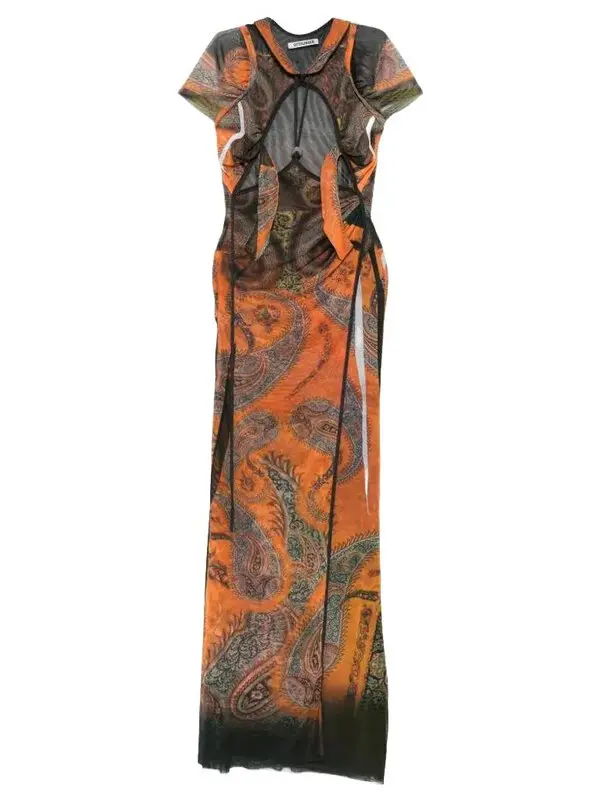 Ottolinger Paisley-pattern Maxi Dress - Orange
