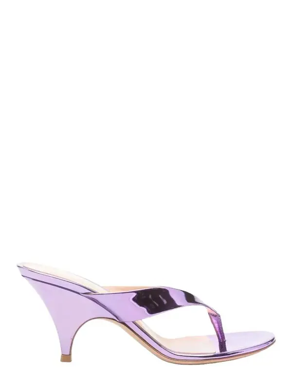 GIANVITO ROSSI Sofia Metallic Thong Sandals - Purple