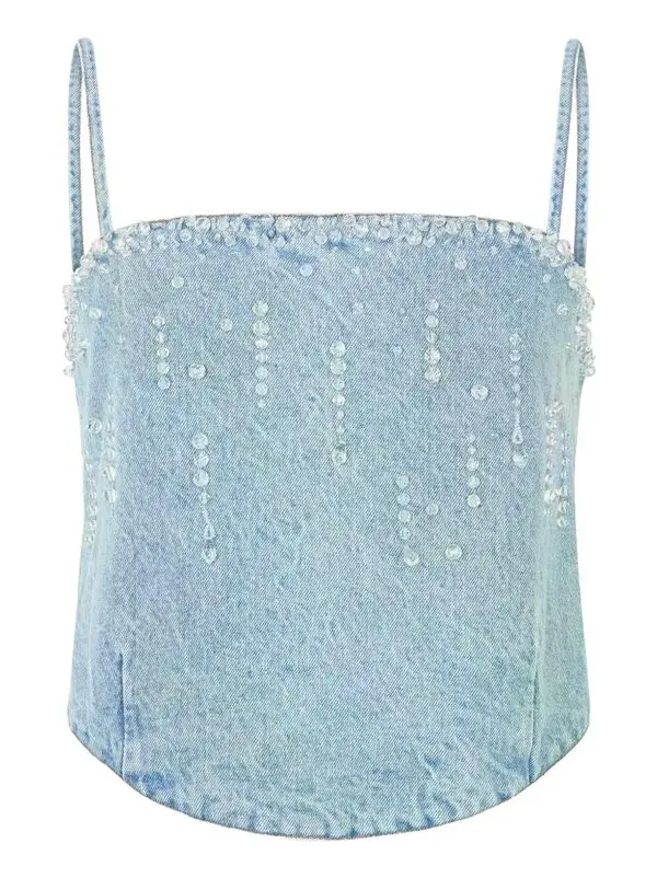 Giuseppe Di Morabito Beaded Sleeveless Top - Blue