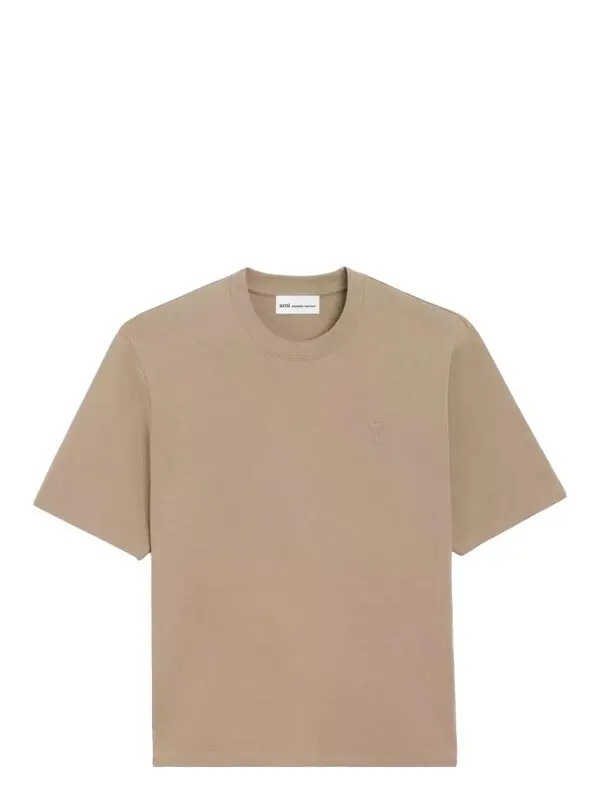 Ami De Coeur Embossed T-shirt - Neutrals