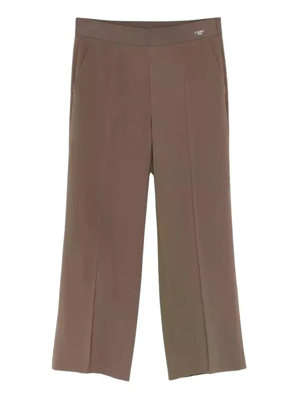 CAMBIO Cameron Straight-leg Trousers - Brown
