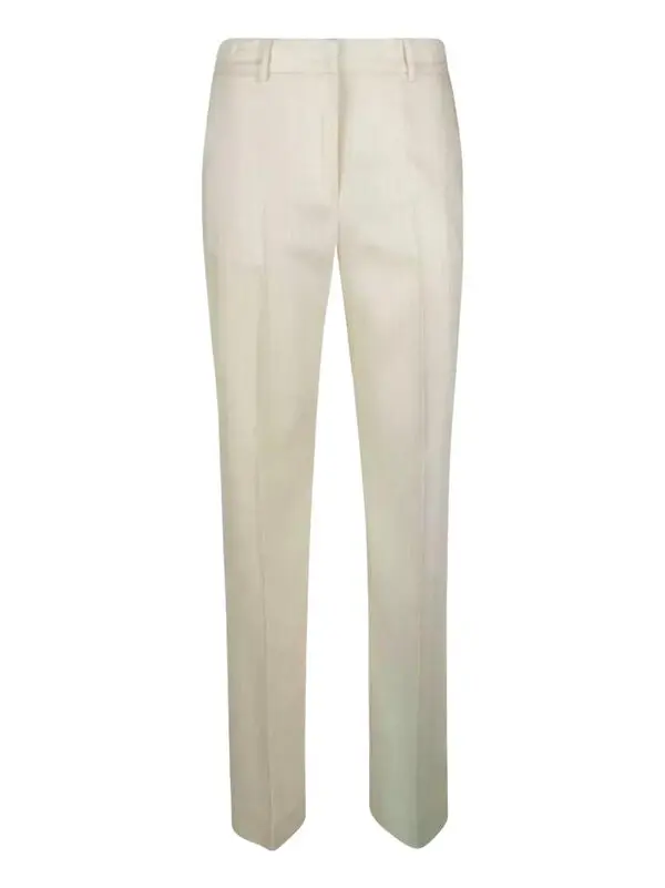 ERMANNO FIRENZE Straight Trousers - White