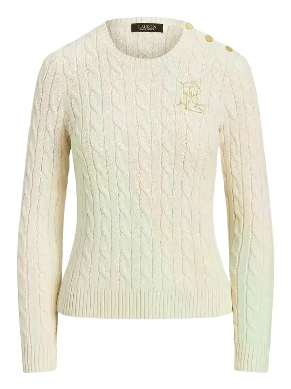 Ralph Lauren Cable-knit Buttoned Sweater - Neutrals