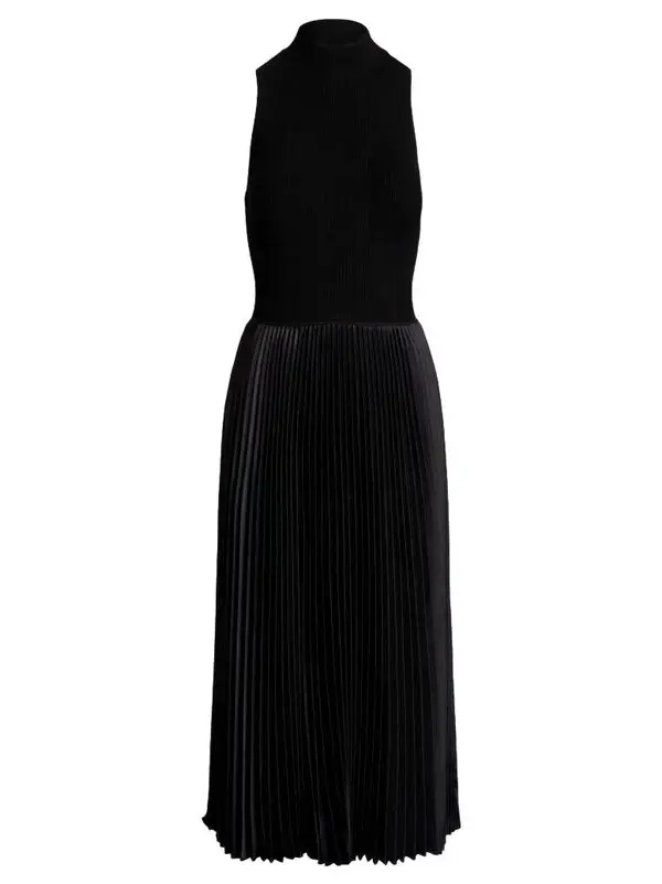 Polo Ralph Lauren Pleated Midi Dress - Black