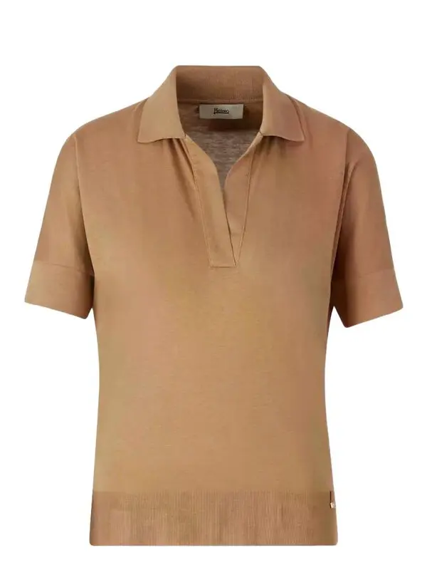 Herno Polo-collar Top - Brown