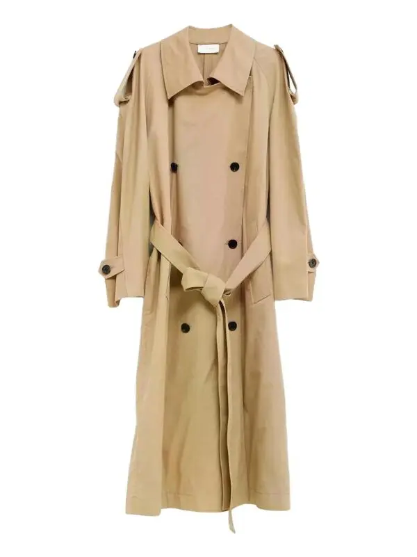 THE ROW Buttoned Belted Coat - Neutrals