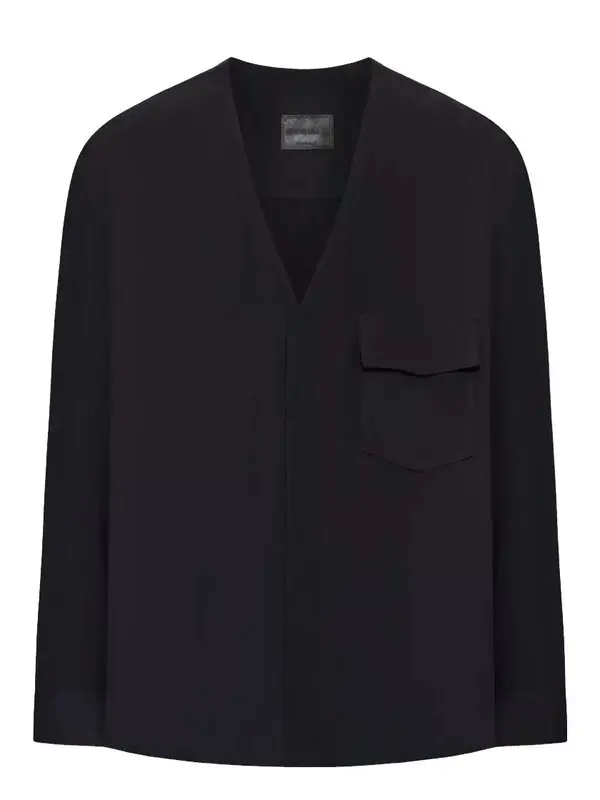 Giorgio Armani Pocket V-neck Jacket - Black