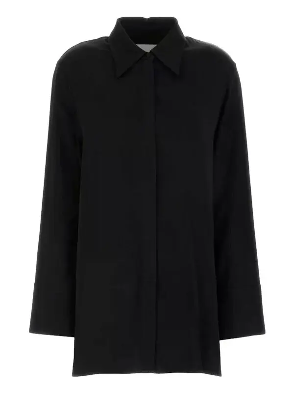JIL SANDER Long-sleeve Oversized Shirt - Black