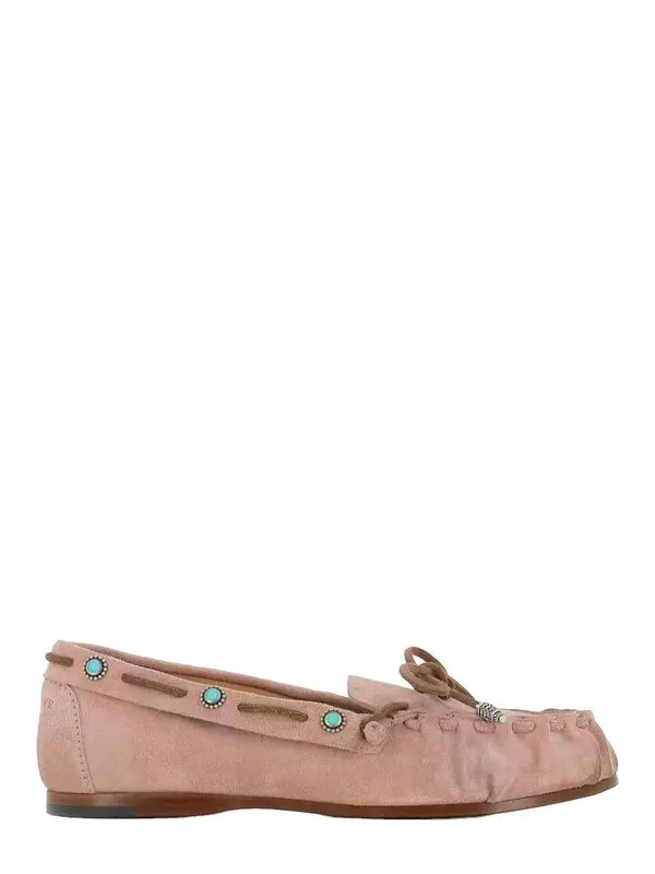 Sartore Embellishment Loafers - Pink
