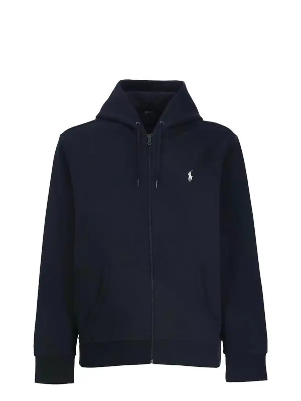 Polo Ralph Lauren Embroidered Zipped Hooded Sweatshirt - Blue
