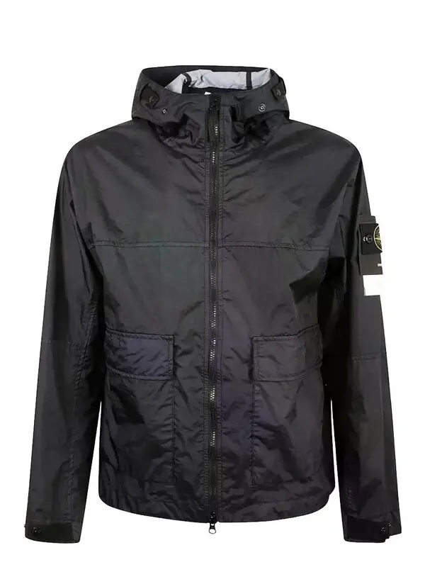 Stone Island Hooded Parka - Black