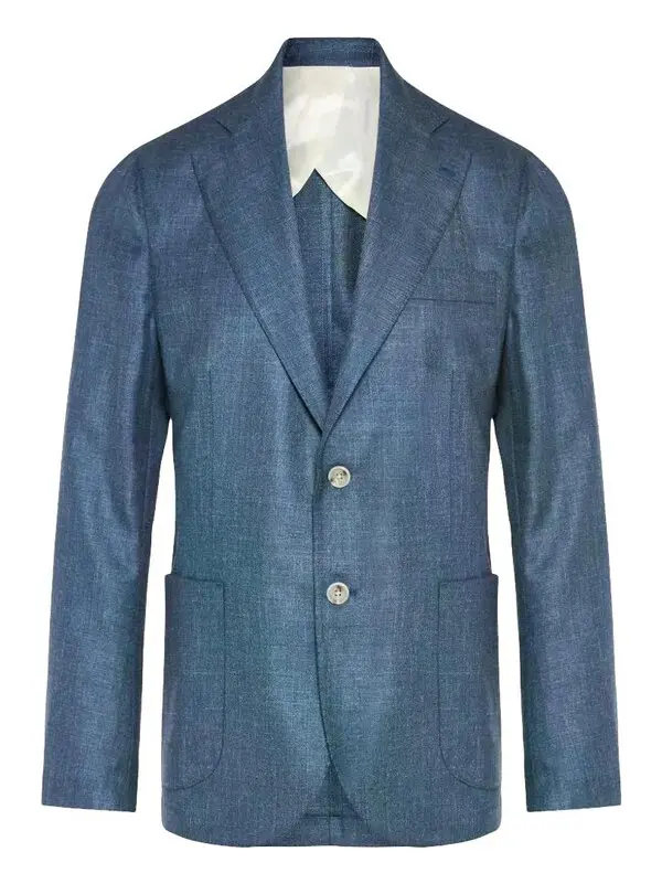 BARBA NAPOLI Buttoned Blazer - Blue