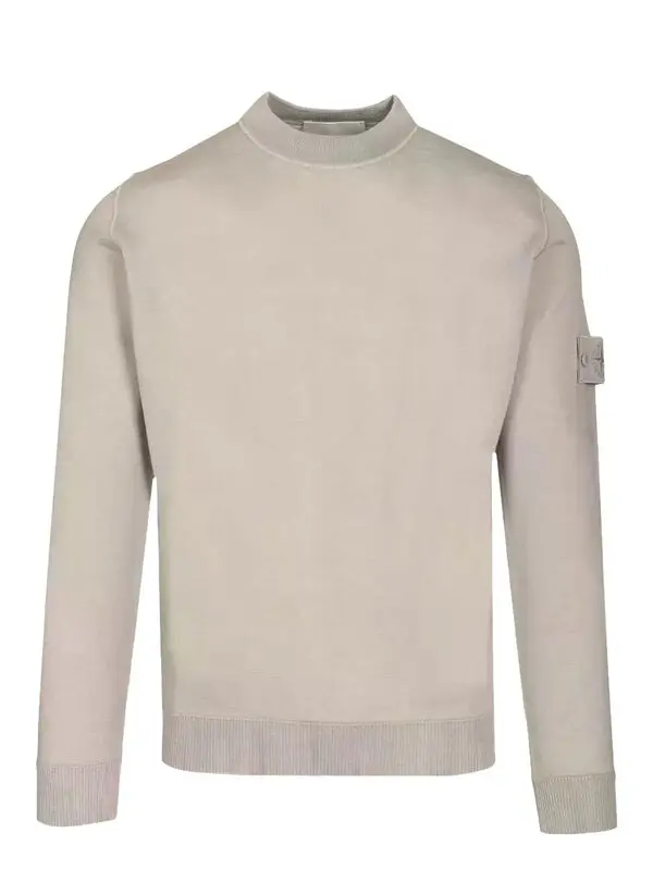 Stone Island Sleve-badge Crew-neck Jumper - Neutrals