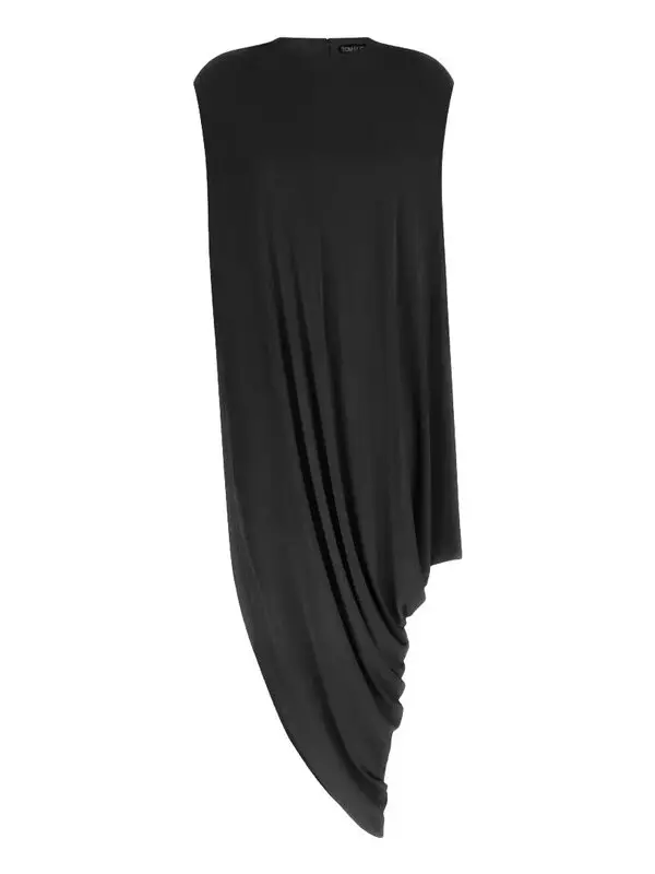 TOM FORD Asymmetric Draped Top - Black