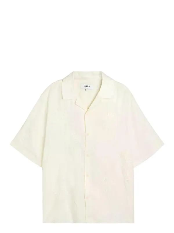 WAX LONDON Floral-embroidered Shirt - Neutrals