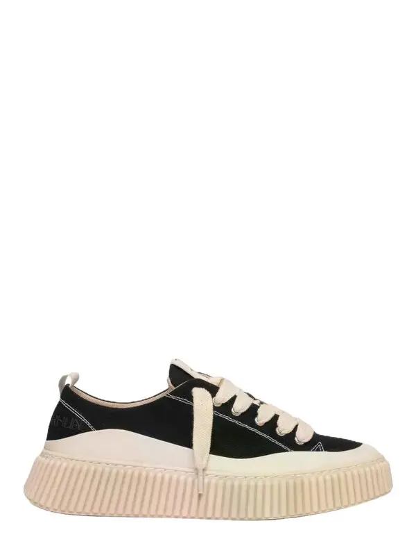 RHUN Treble Fluted-sole Sneakers - Black