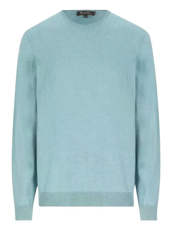 Loro Piana Sergio Ribbed Crew-neck Sweater - Blue