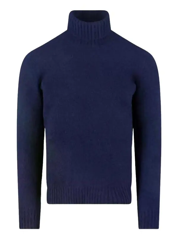 DRUMOHR High Neck Ribbed Sweater - Blue