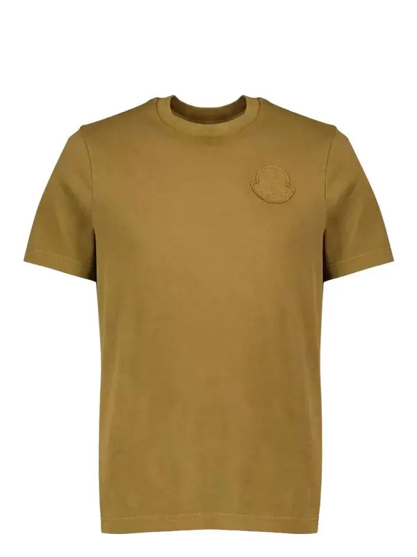 Moncler Logo-patch Cotton T-shirt - Brown