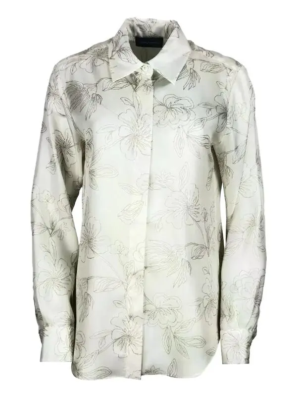 Lorena Antoniazzi Floral-motif Shirt - Neutrals