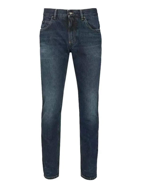 Dolce & Gabbana Metal Regular Denim Trousers - Blue