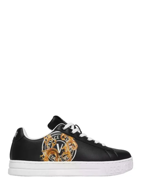 Versace Porcelain Barocco Court 88 Low-top Sneakers - Black