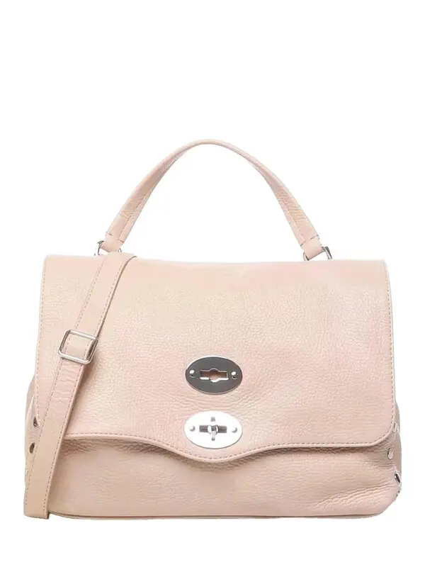 ZANELLATO Leather Tote Bag With Stud Detail - Neutrals