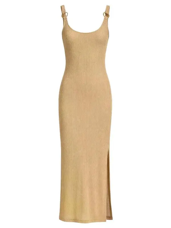 BANANA MOON Ribbed Ring-strap Dress - Neutrals
