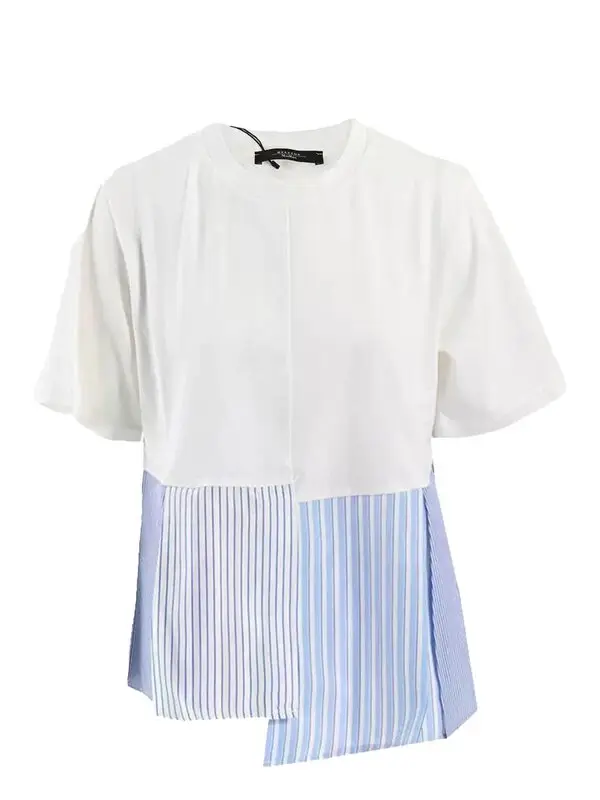 Max Mara Striped Crew-neck T-shirt - White