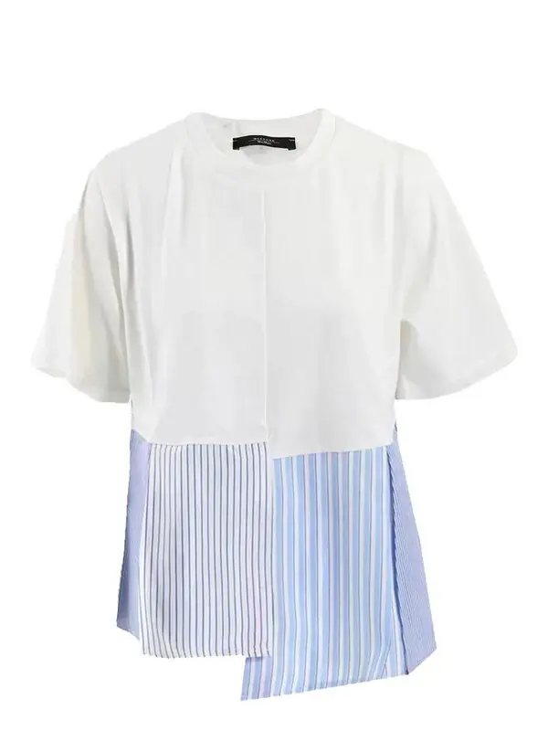 Max Mara Striped Crew-neck T-shirt - White