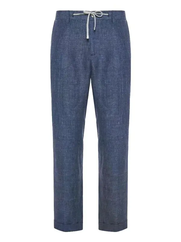 BARBA NAPOLI Drawstring Trousers - Blue