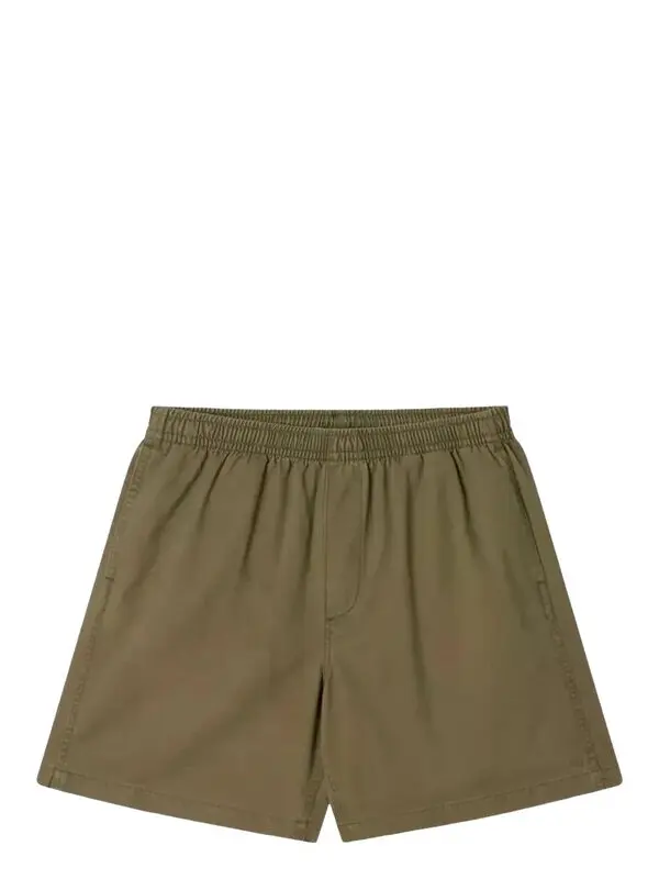 Obey Logo-patch Elasticated Shorts - Green