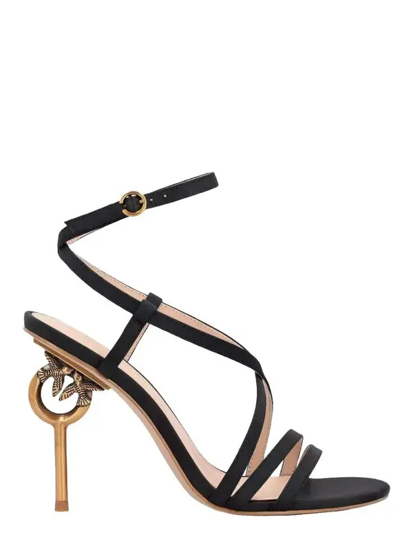 Pinko Sculptural Heeled Sandals - Black