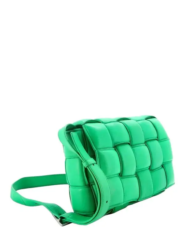 Bottega Veneta Cassette Padded Maxi Intrecciato Leather Crossbody Bag - Green