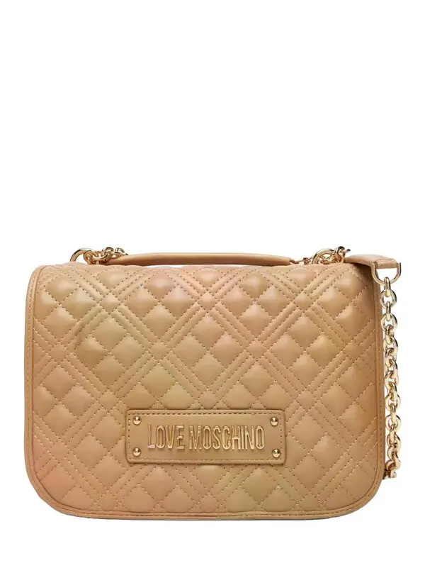 Moschino Quilted Chain Crossbody Bag - Neutrals