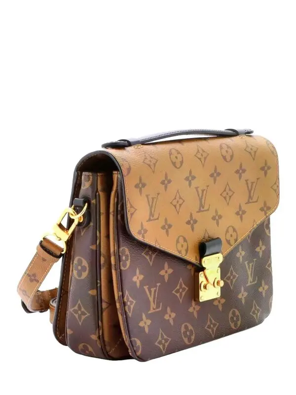 LOUIS VUITTON Pochette Metis Reverse Monogram Canvas Crossbody Bag - Brown