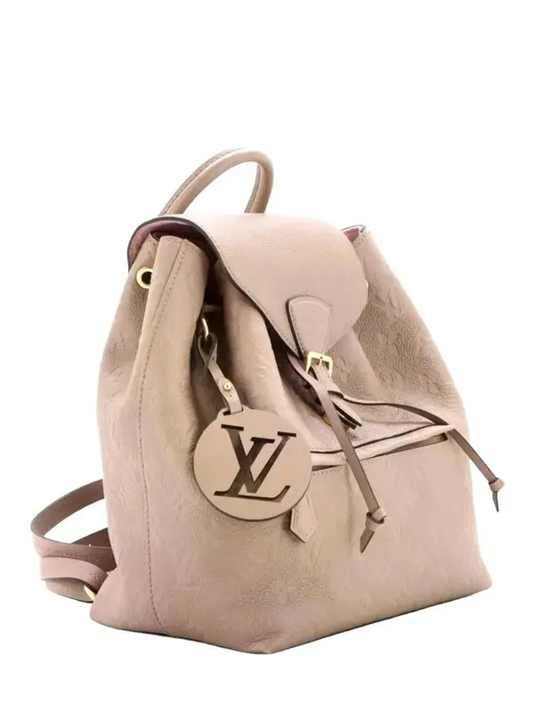 LOUIS VUITTON Montsouris Nm Monogram Empreinte Leather Pm Backpack - Neutrals