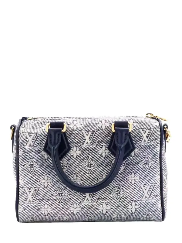 LOUIS VUITTON Speedy Bandouliere 20 Satchel Monogram Jacquard Canvas - Blue