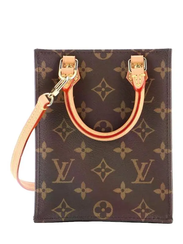 LOUIS VUITTON Petit Sac Plat Monogram Canvas - Brown