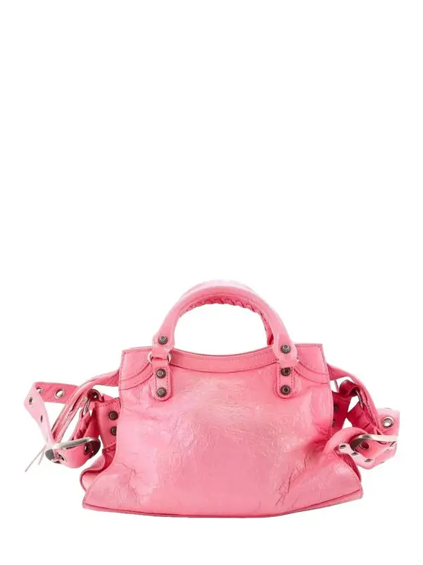 Balenciaga Neo Cagole City Bag Leather Xs Shoulder Bag - Pink