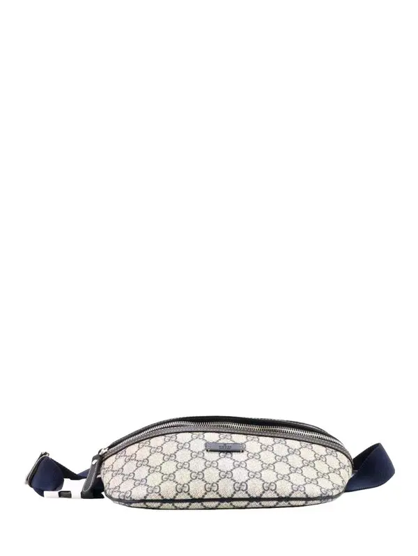 Gucci Gg Coated Canvas With Leather Small Belt Bag - Blue