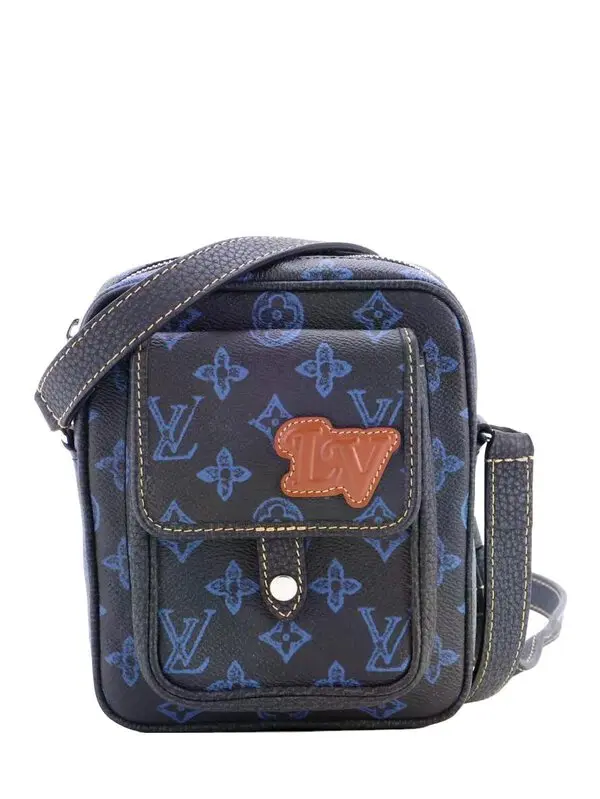 LOUIS VUITTON Christopher Wearable Wallet Limited Edition Monogram Record Canvas Crossbody Bag - Blue