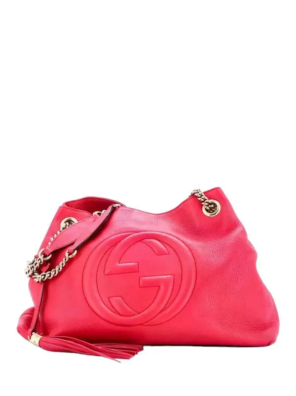 Gucci Soho Chain Strap Leather Shoulder Bag - Pink